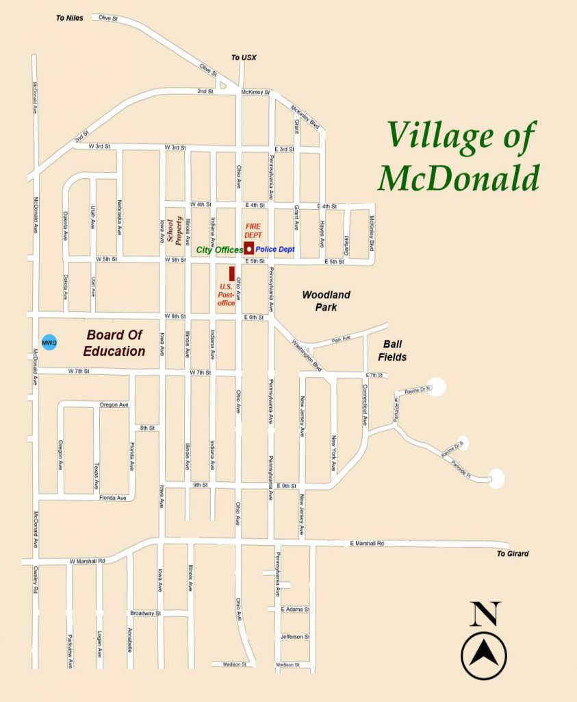 Village Map | Village of McDonald